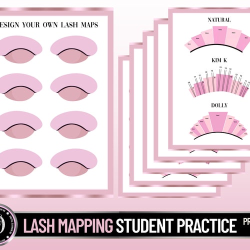 Lash Map Printables Simple Lash Map Practice for Students - Etsy UK