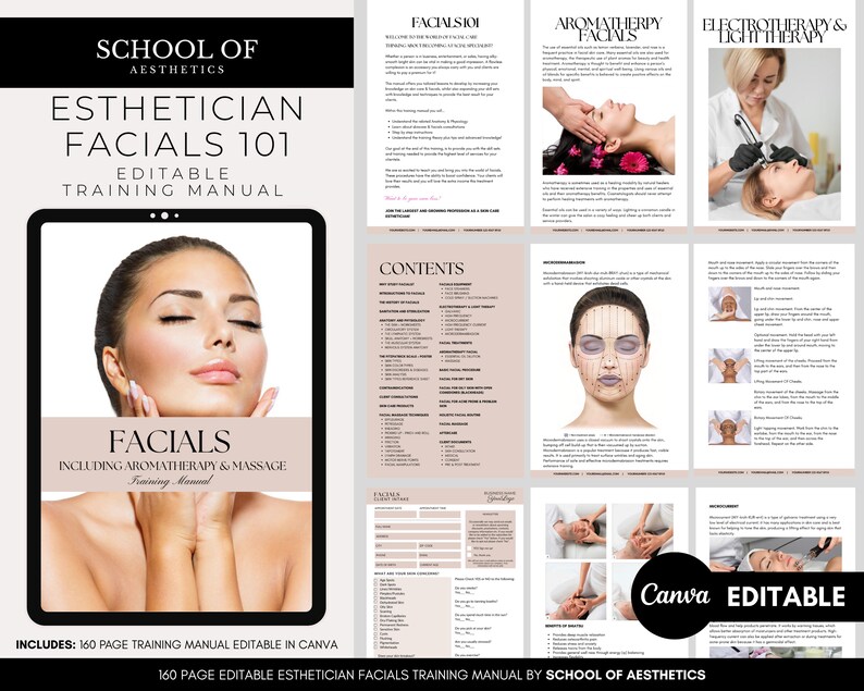 Facials Training Manual for Estheticians, Facials Theory, Facials Steps ...
