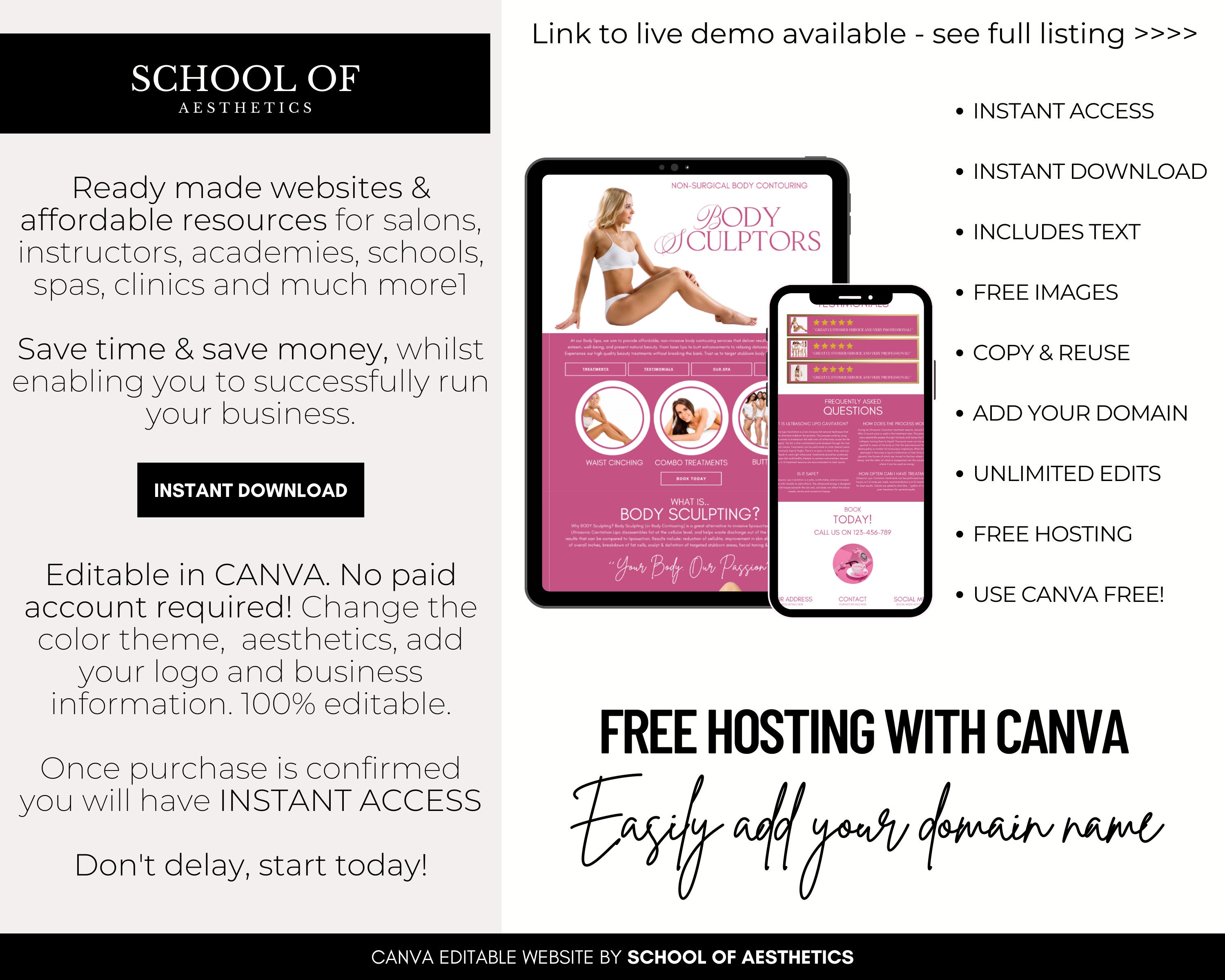 Modern Body Sculpting Website, Body Contouring Site, Medspa Template ...