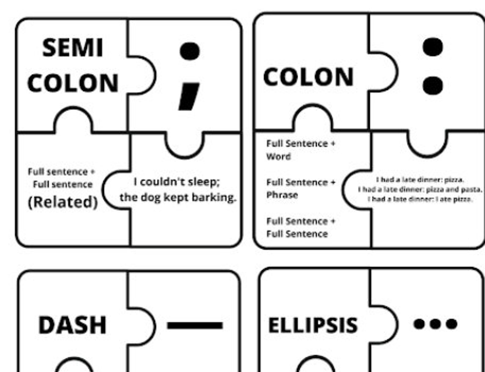 Punctuation Puzzle - Etsy