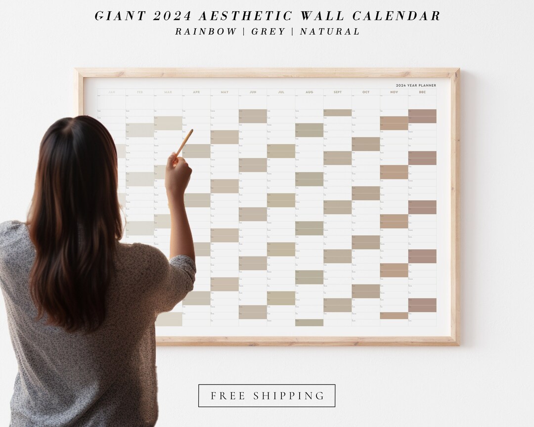 Giant 2024 Wall Calendar 2024 Large Wall Planner Annual Planner Yearly ...
