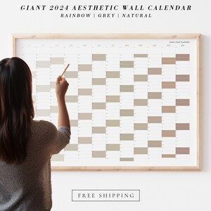 Giant 2024 Wall Calendar 2024 Large Wall Planner Annual Planner Yearly ...