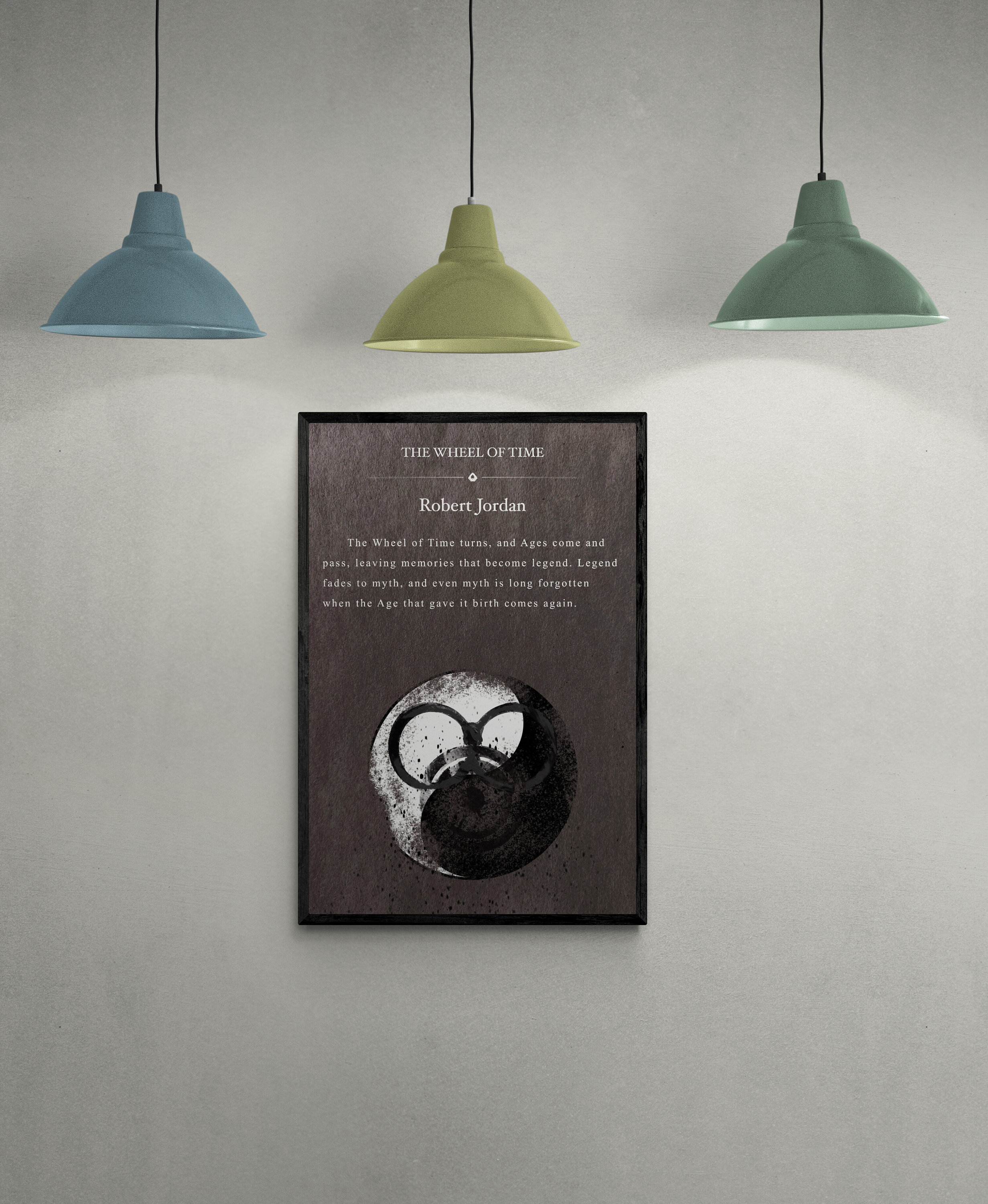 Wheel of Time Wall Art 16x24 UNFRAMED Yin Yang Wheel of Time Quote Wall ...