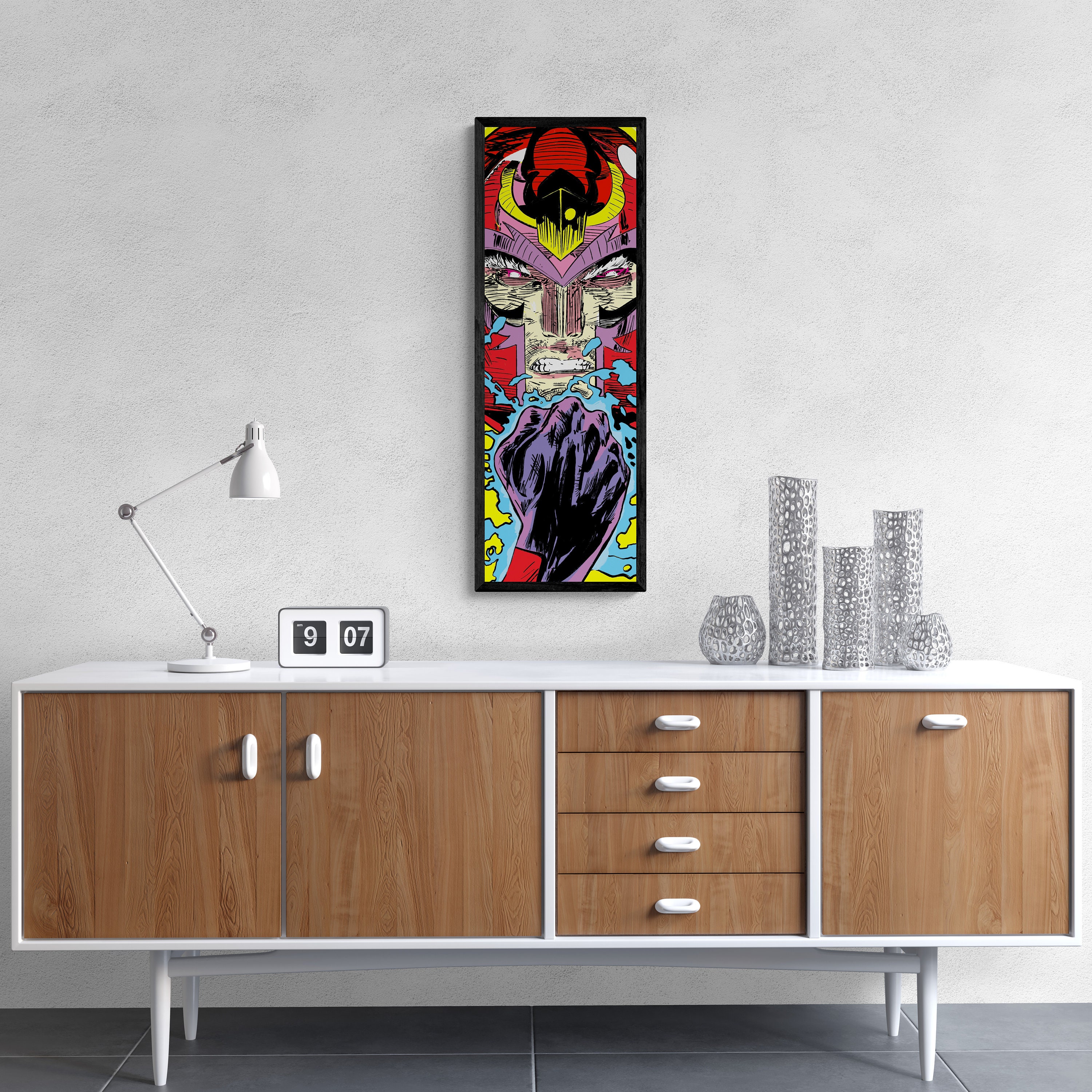 Magneto X-men Mutant Comic Panel Art Wall Hanger Marvel Art Marvel ...