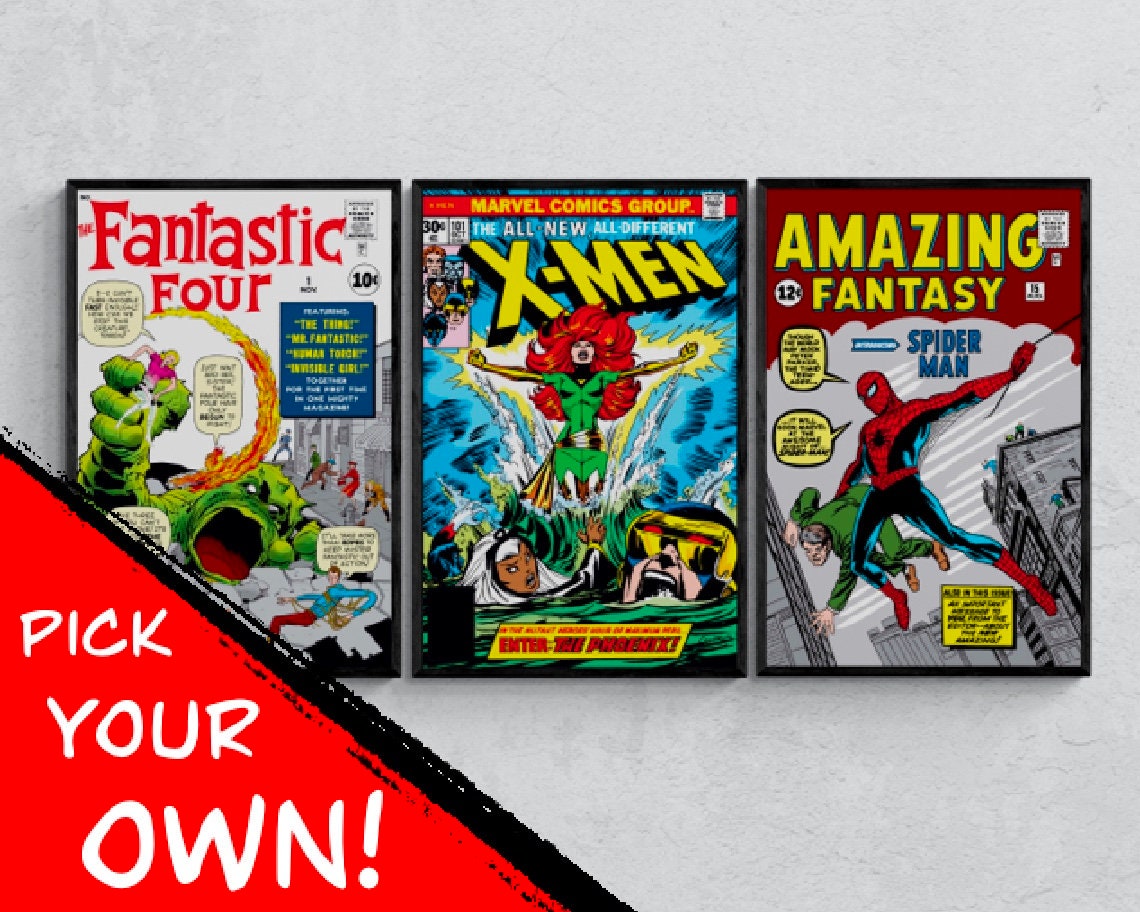 Comic Cover Poster PICK YOUR OWN 16x24in Comic Book Wall Decor Unframed ...