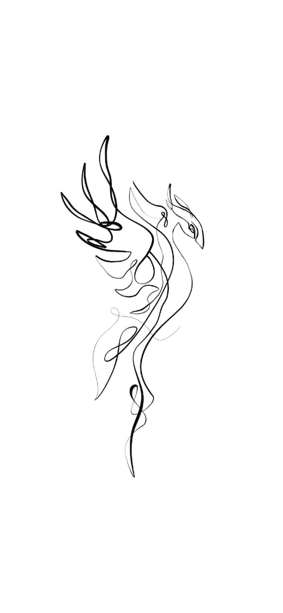 Phoenix Black And White Wallpaper