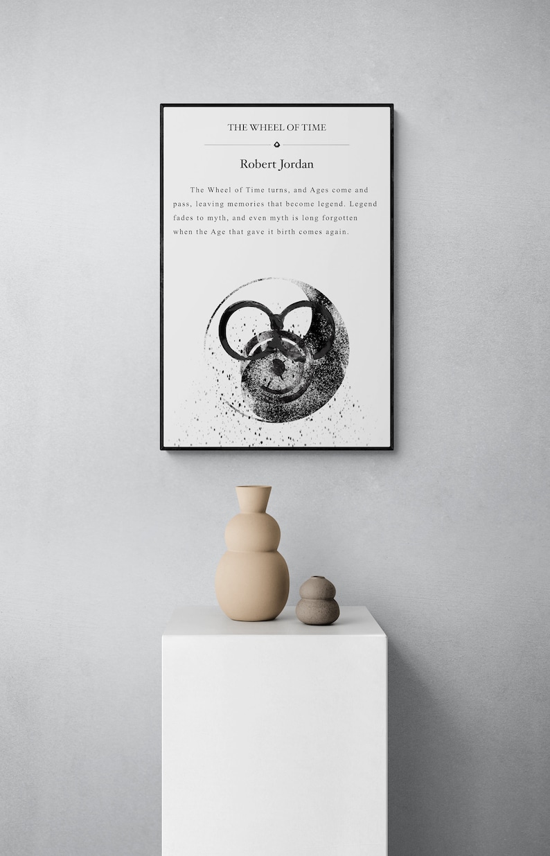 Wheel of Time Wall Art 16x24 UNFRAMED Yin Yang Wheel of Time Quote Wall ...