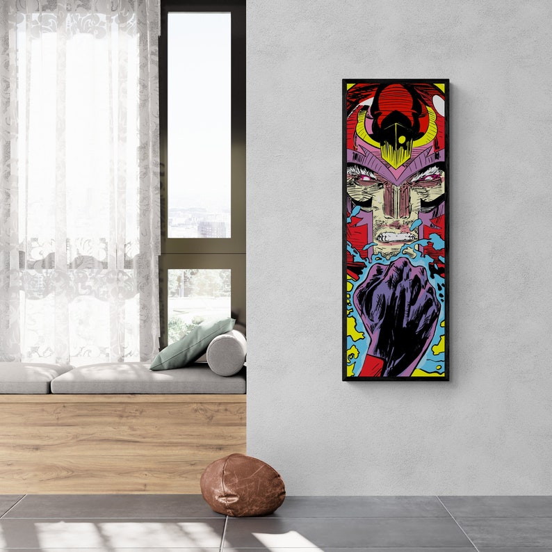 Magneto X-men Mutant Comic Panel Art Wall Hanger Marvel Art Marvel ...