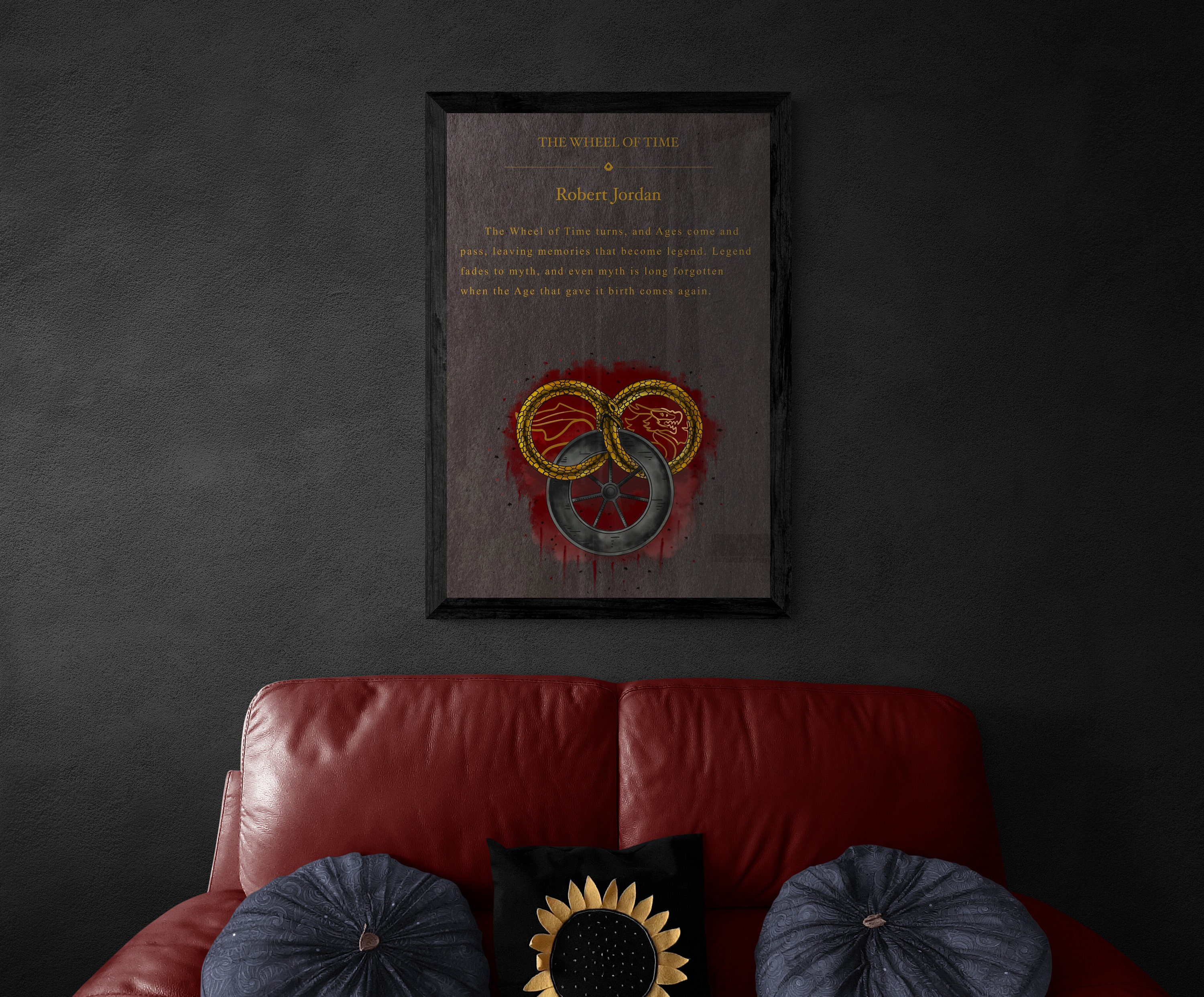 Wheel of Time Wall Art 16x24 UNFRAMED Yin Yang Wheel of - Etsy