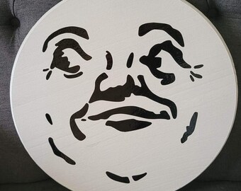 Extra Large Smiling Crescent Moon Face 3D Wall Decor, Smiling Man in ...