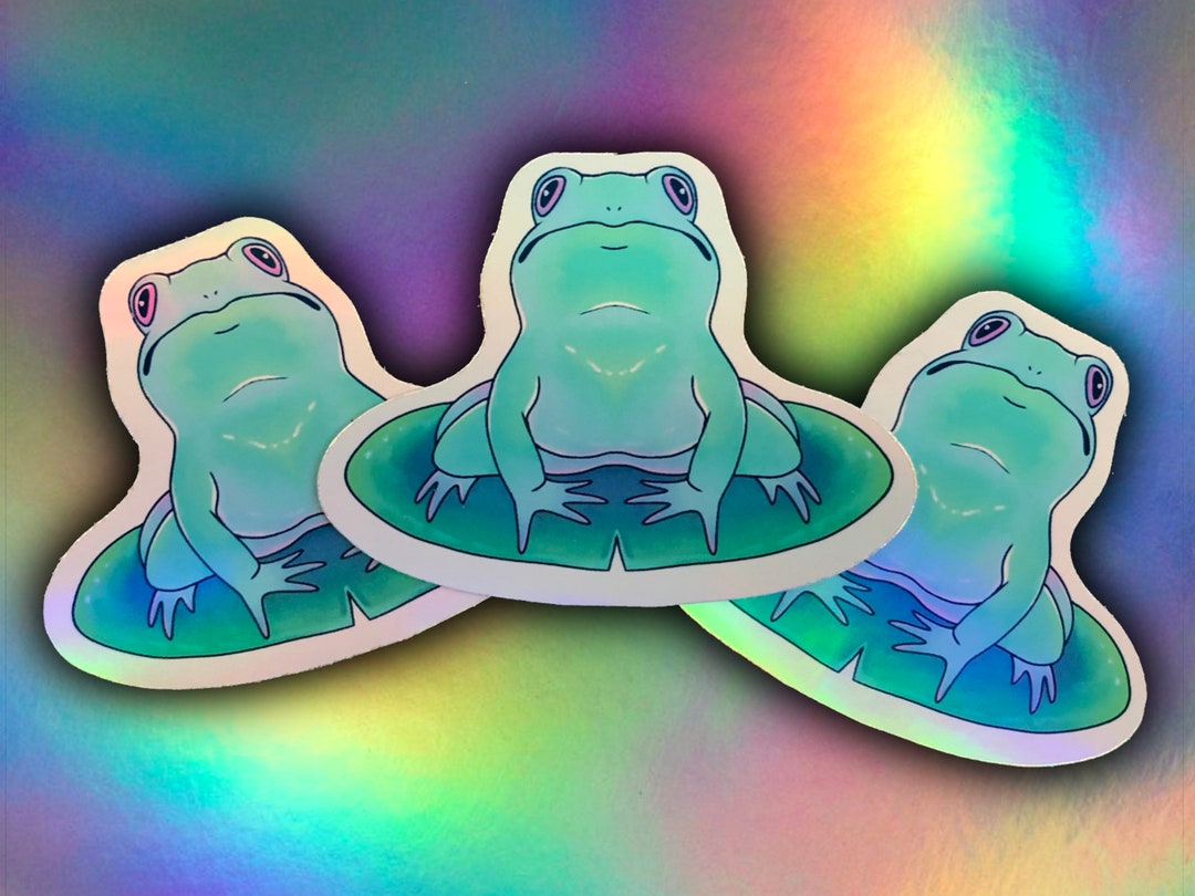 Iridescent Frog Sticker - Etsy