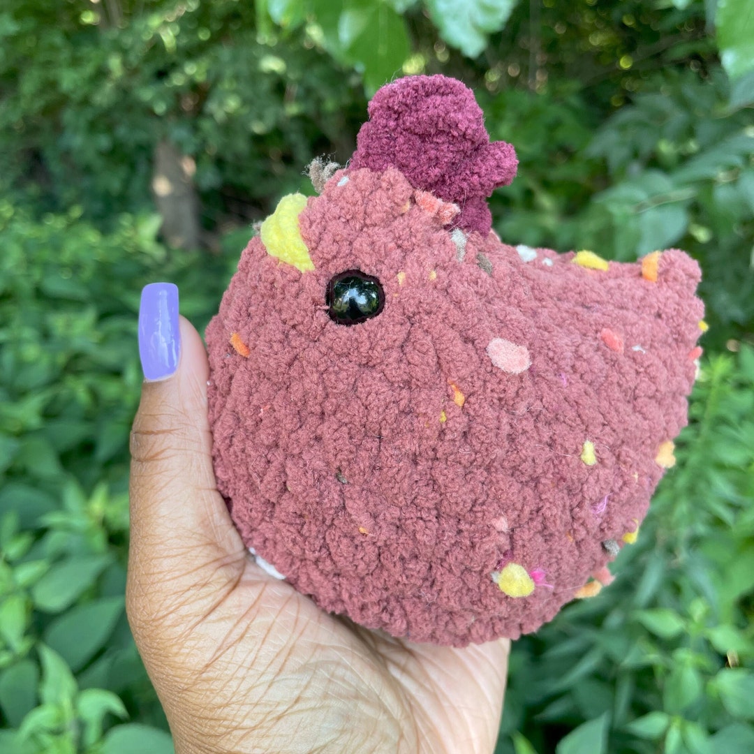 Crochet Chicken Plush, Crocheted Chicken, Crochet Toy, Stuffed Animal ...