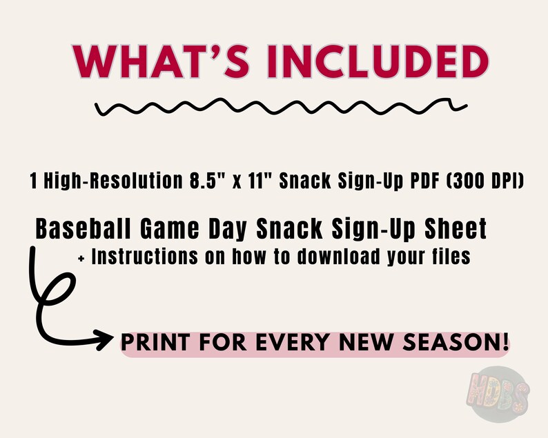 Baseball Snack Sign-up Sheet Printable | Team Snack Schedule | Youth ...