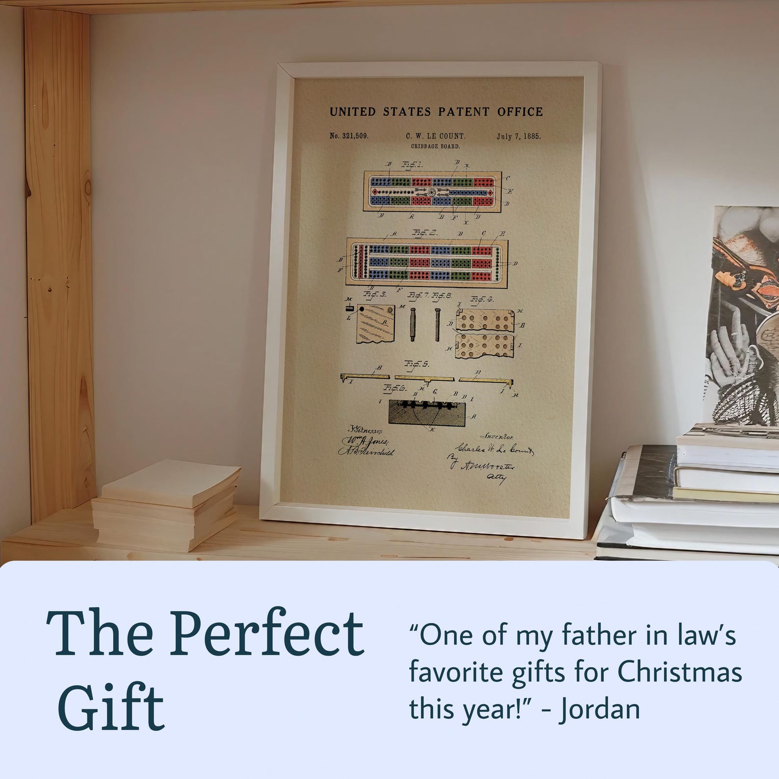 Cribbage Patent Framed Print, Board Games Office Decor, Board Games ...