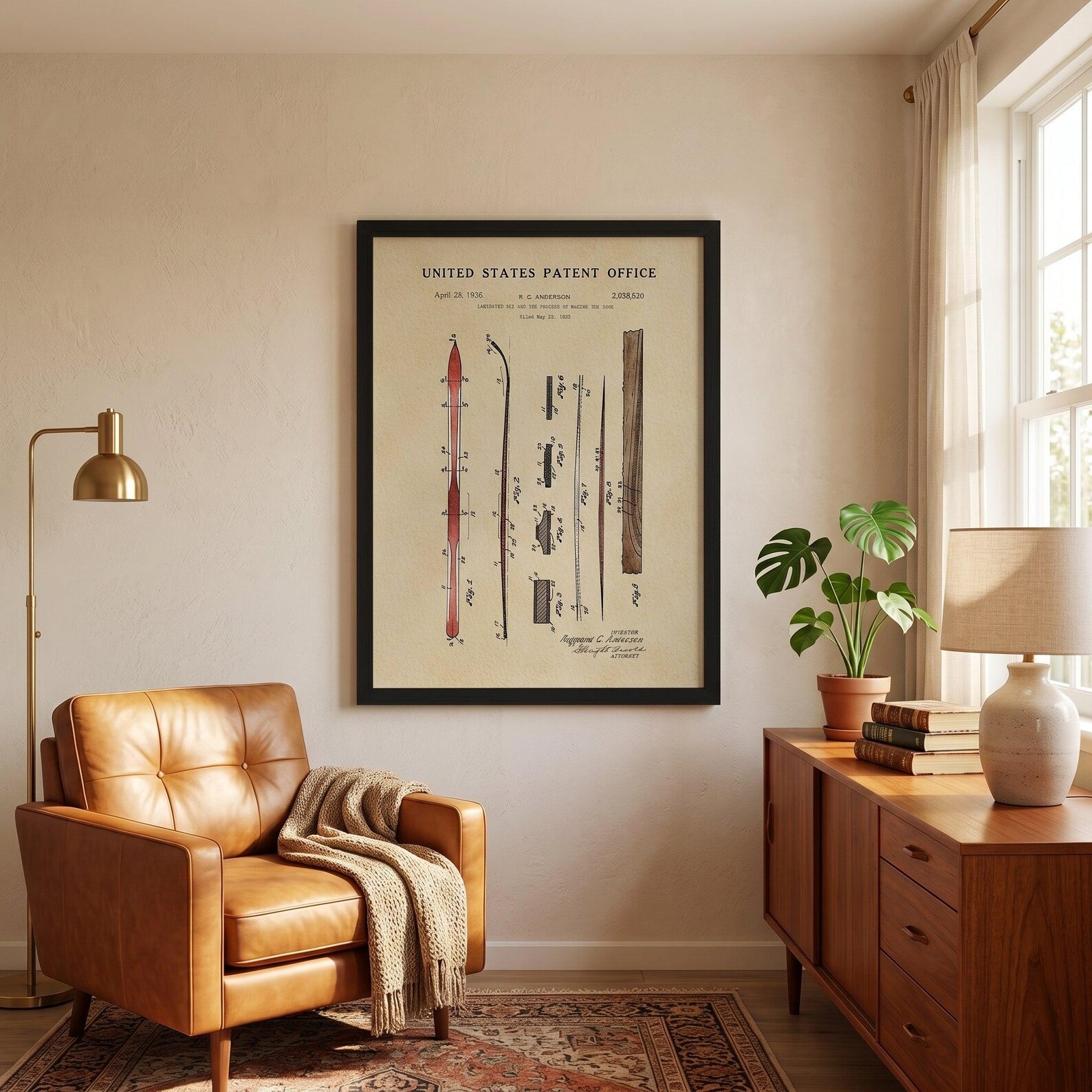 Ski Patent Print (1936) - Etsy
