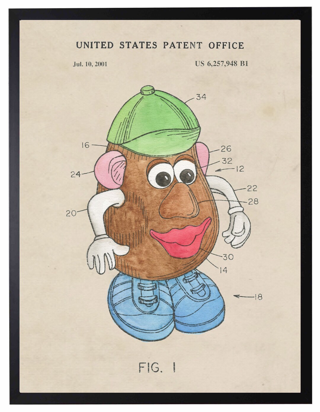 Mr. Potato Head Patent - Etsy