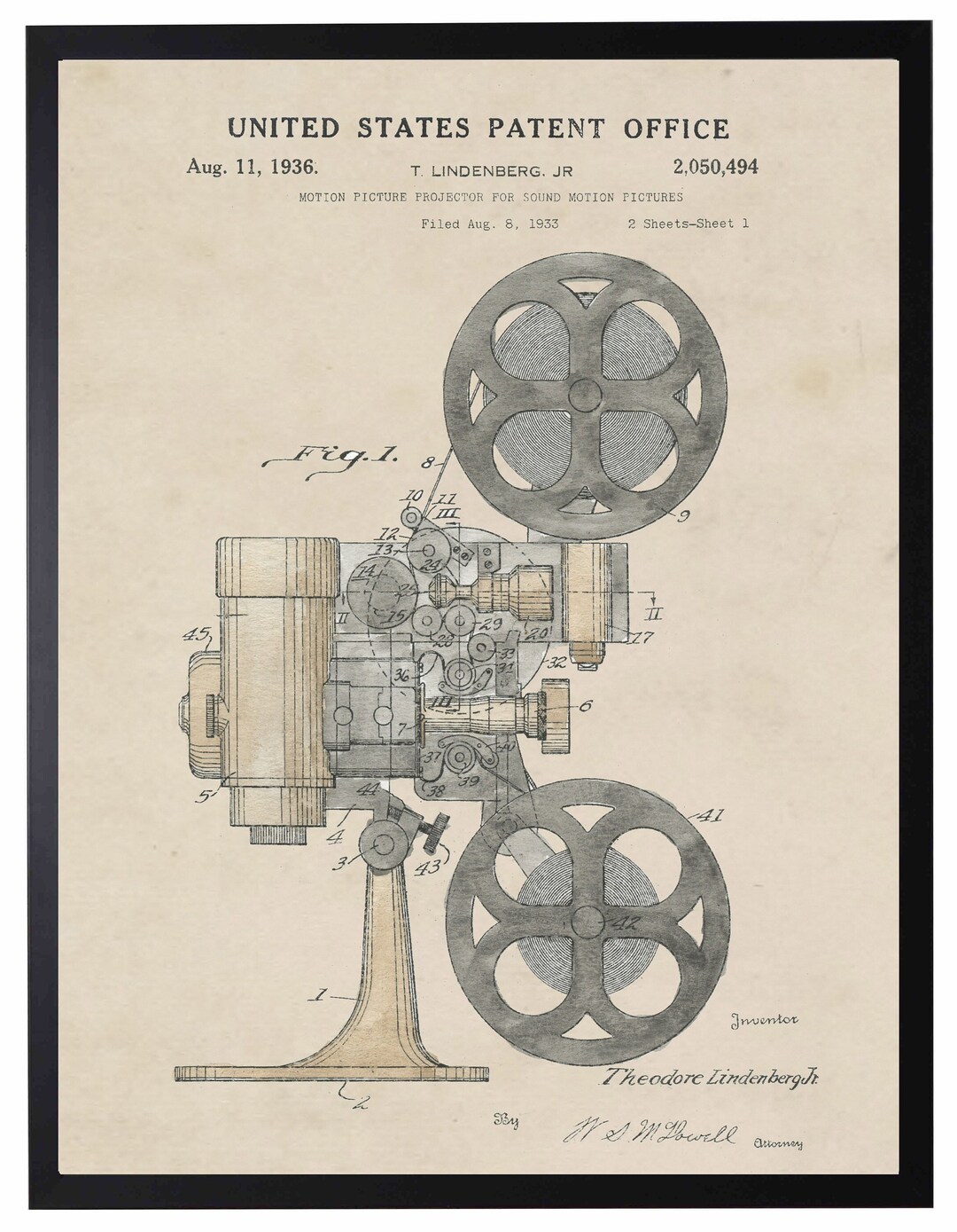 Film Projector Patent - Etsy