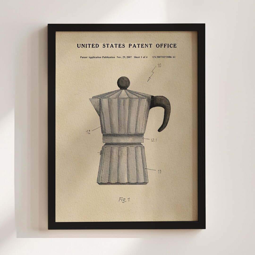 Moka Pot Patent Print (2007) - Etsy