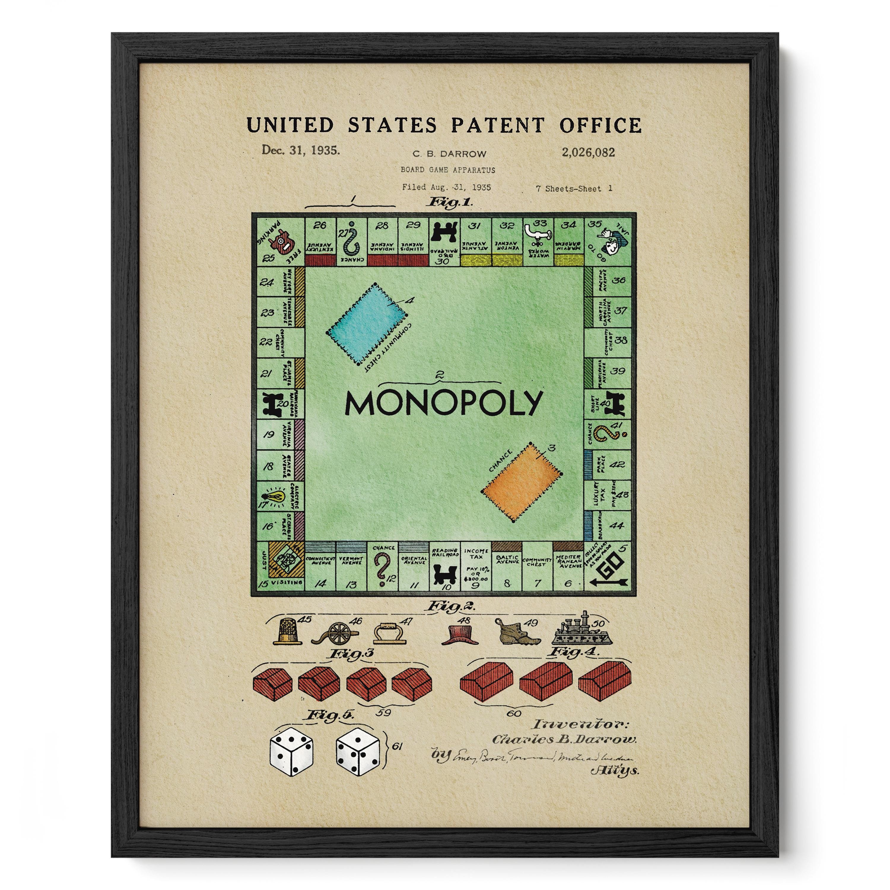 Board Game Patent Print (1935) - Etsy UK