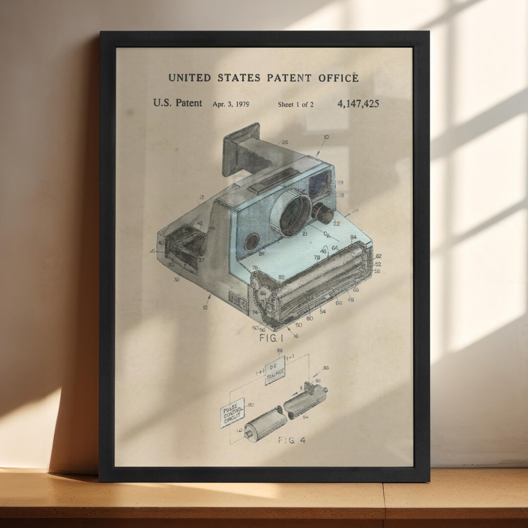 Camera Framed Patent Studio Office Wall Decor Art Gift for Photographer ...