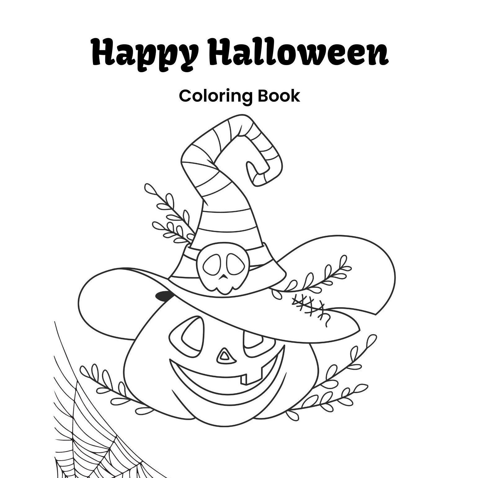 Happy Halloween Coloring Pages For Kids