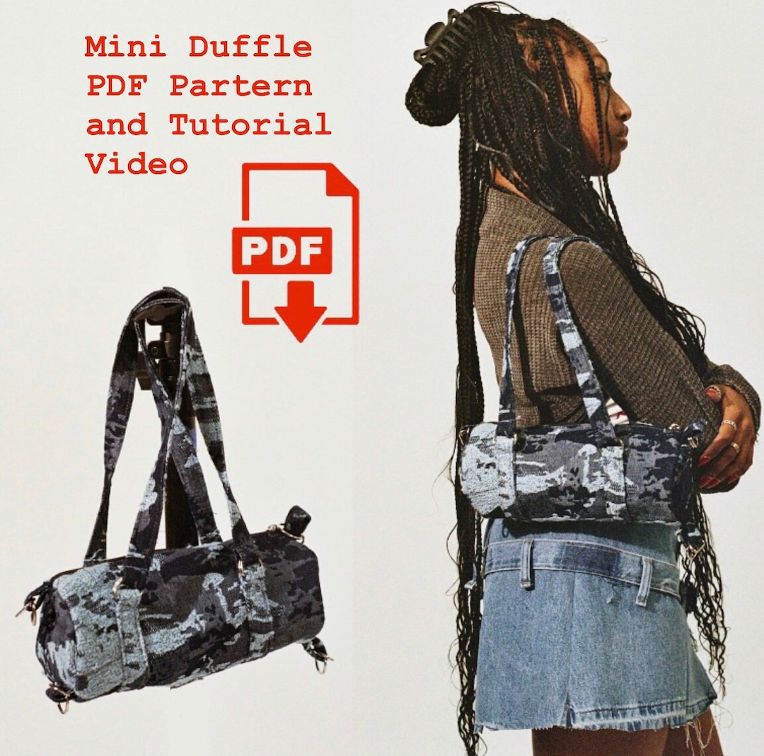 Mini Duffel Bag Pattern | SMALL Duffle Bag | DIY | Canvas Bag | Sewing ...