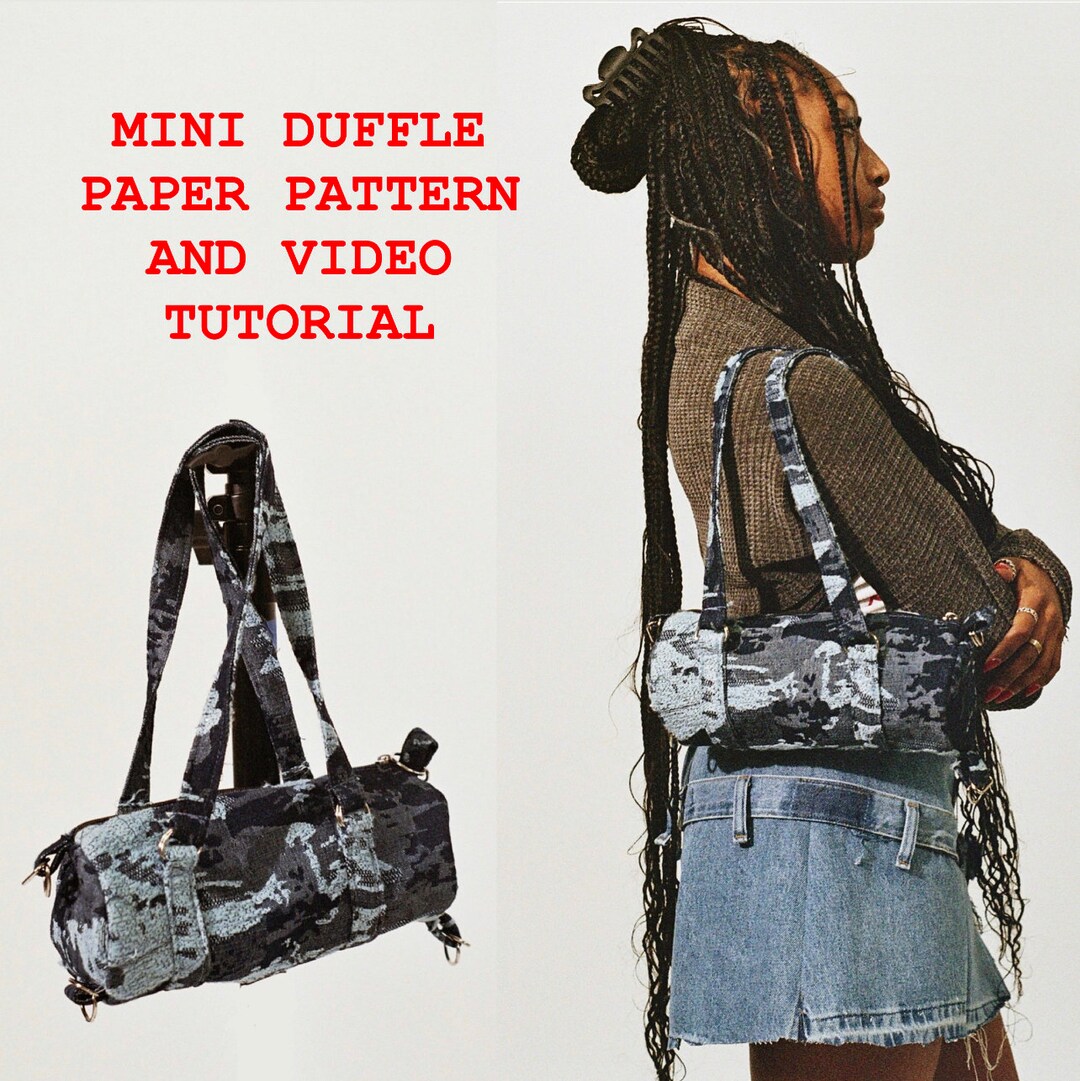 Mini Duffel Bag Physical Pattern | SMALL Duffle Bag | DIY | Canvas Bag ...