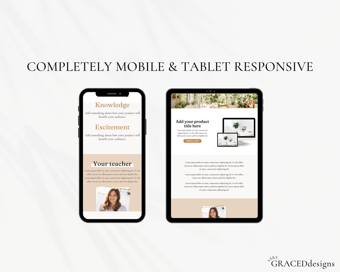 Canva Sales Page Template Online Course Sales Page Funnel - Etsy