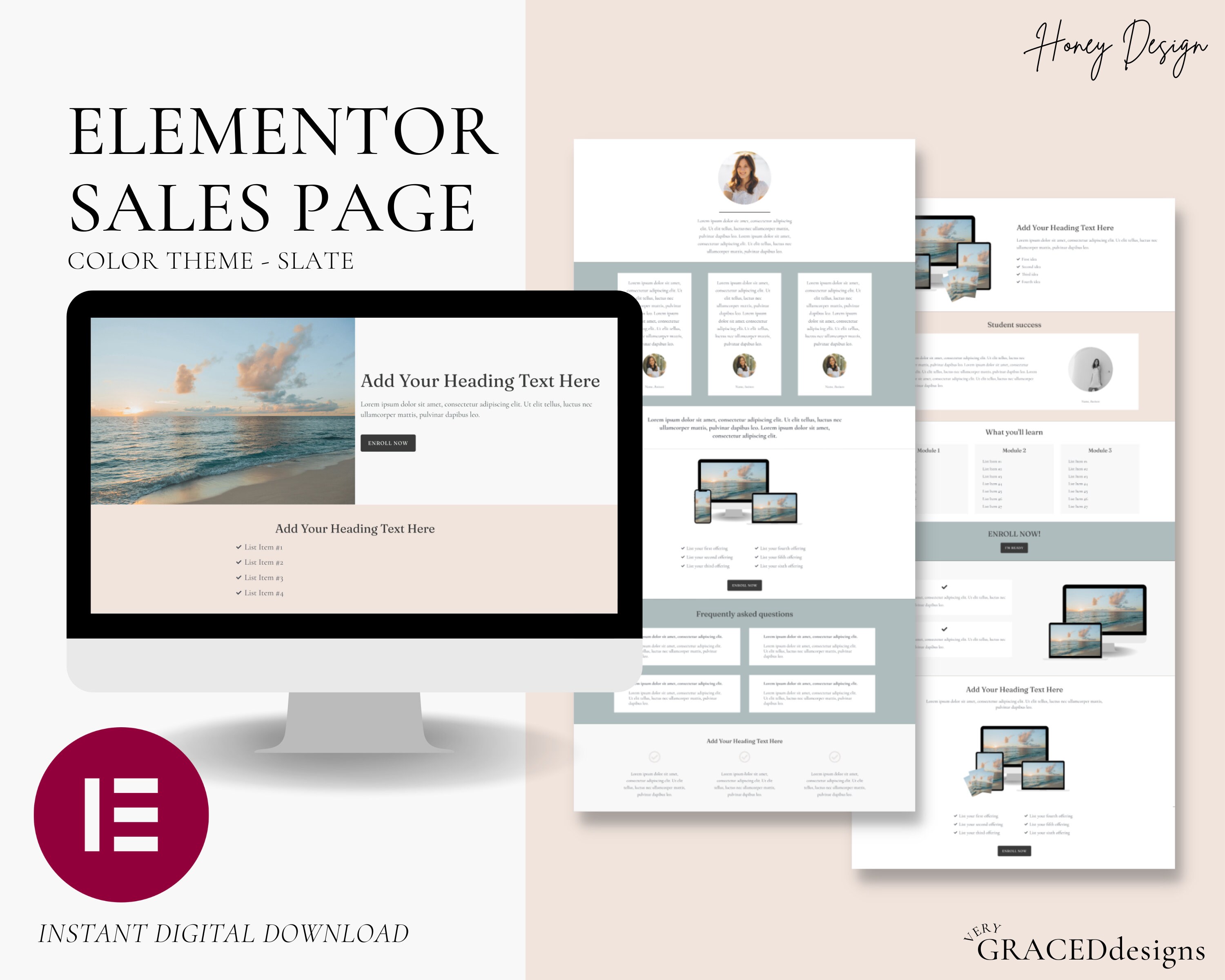 Elementor Landing Page Template, Elementor Sales Page Template, Sales ...