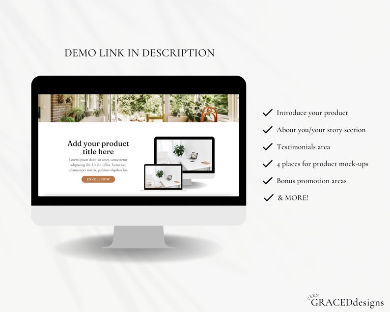Canva Sales Page Template Online Course Sales Page Funnel - Etsy