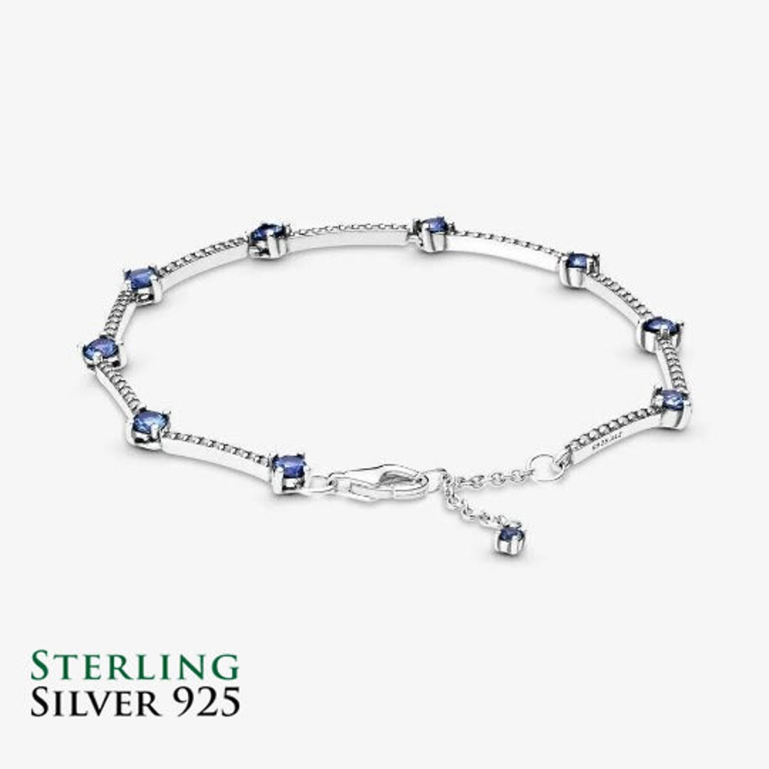 Pandora Blue Ale S925 Sparkling Pave Bars Bracelet - Etsy