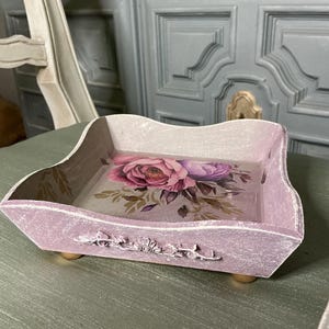 Mini Tray Square Purple and Gray (wood Feet’s) - Etsy