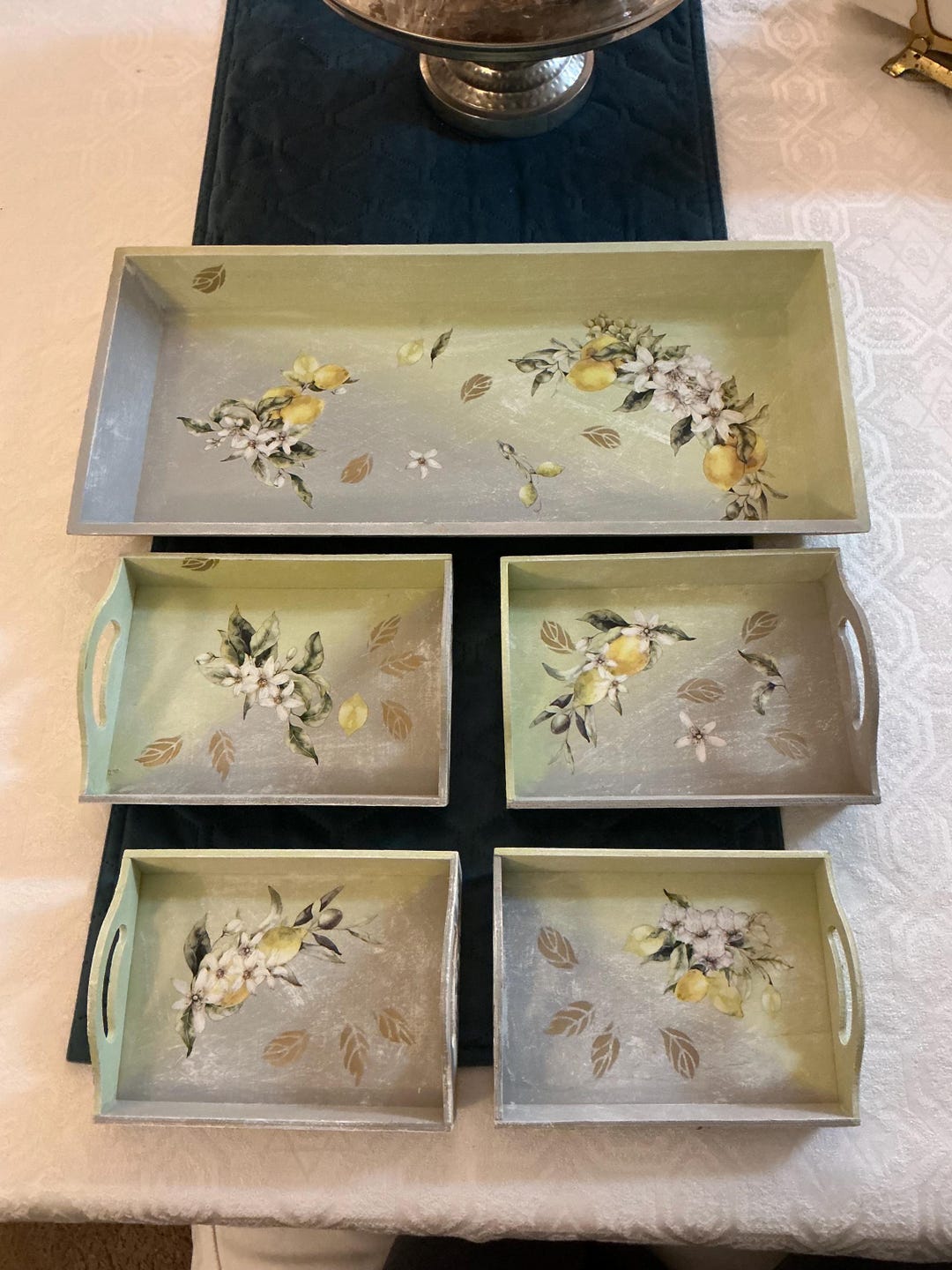 Limoncello 3 Pieces (1 Tray Rectangular 2 Small Trays) - Etsy