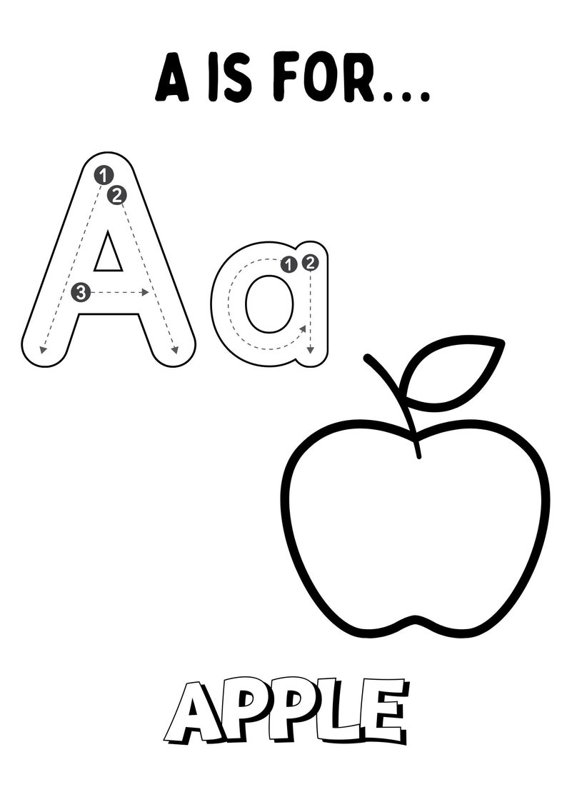 Kids Colour & Trace Printable Sheets | 26 Letters Included | Alphabet ...