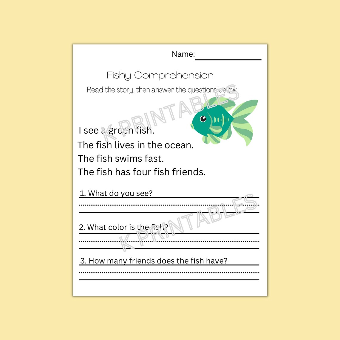 30 Fun Reading Comprehension at Home Kindergarten Worksheets, Pdf ...