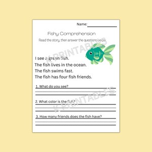 30 Fun Reading Comprehension at Home Kindergarten Worksheets, Pdf ...
