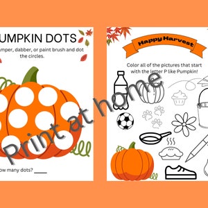 20 Digital Fall / Harvest Themed Worksheets, Elementary Worksheets ...