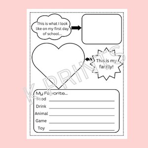 All About Me Writing Prompts, Worksheets, Activity, Pdf. , Instant ...