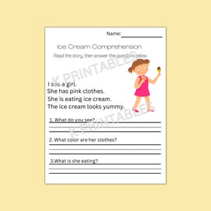 30 Fun Reading Comprehension at Home Kindergarten Worksheets, Pdf ...