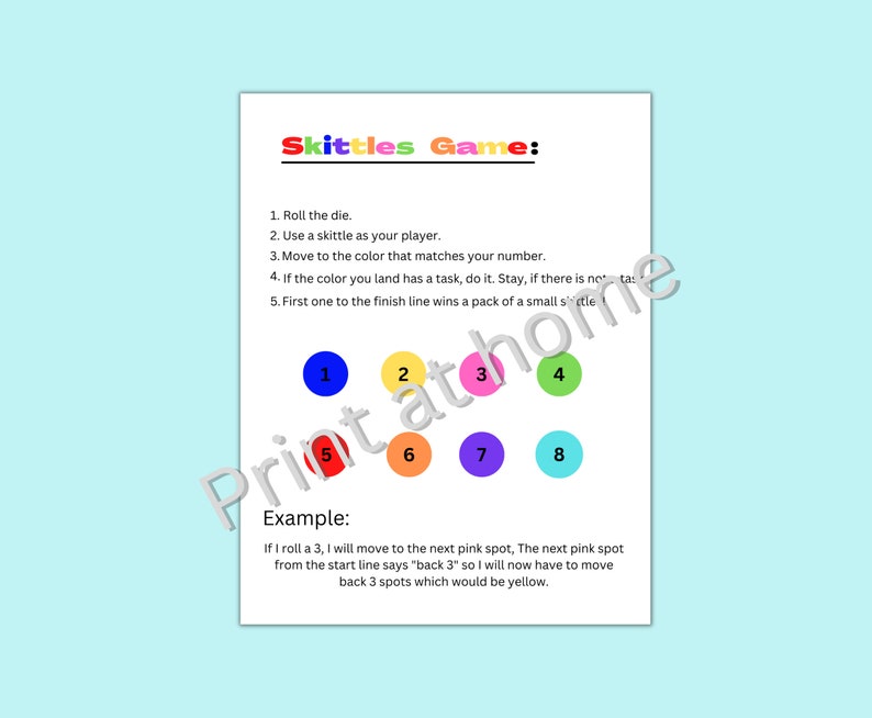 Skittles Boardgame Activity - Etsy