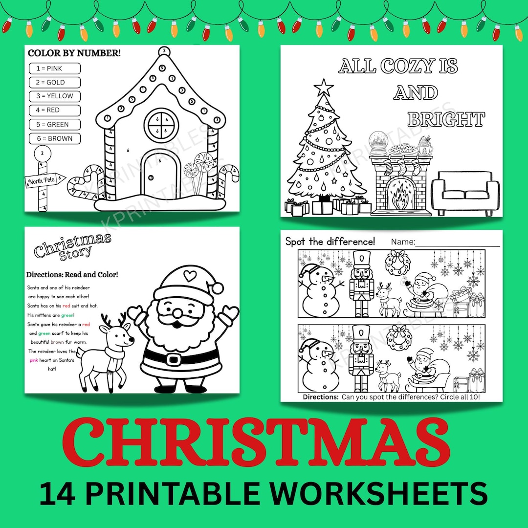 Christmas Worksheets for Kids I Fun Holiday Learning Printables I ...
