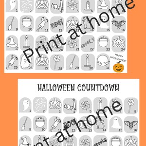 Kids Digital Halloween Countdown Calendar, Halloween Advent Calendar ...