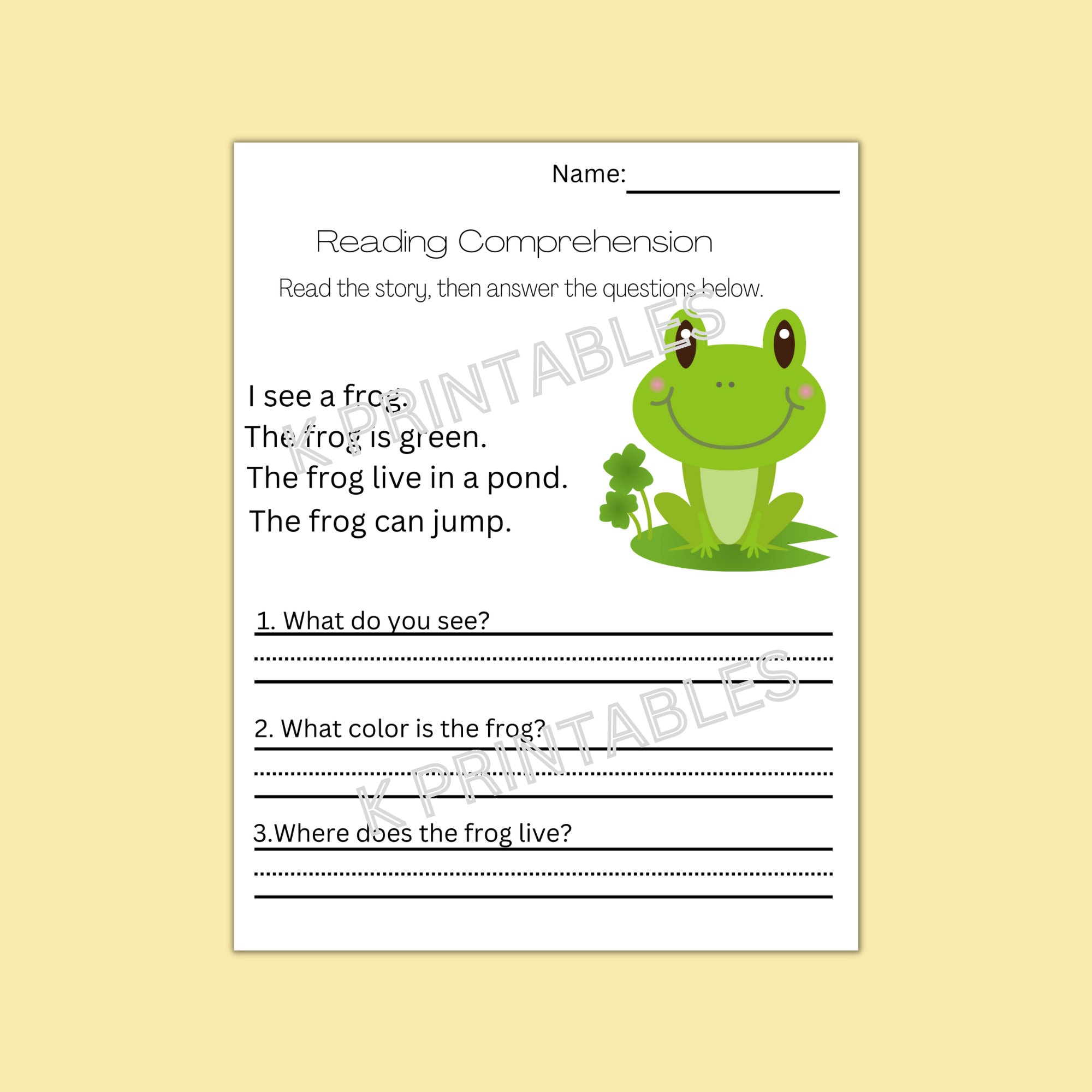 30 Fun Reading Comprehension at Home Kindergarten Worksheets, Pdf ...