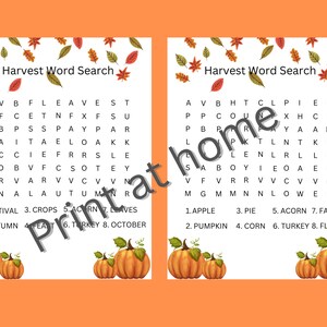 20 Digital Fall / Harvest Themed Worksheets, Elementary Worksheets ...
