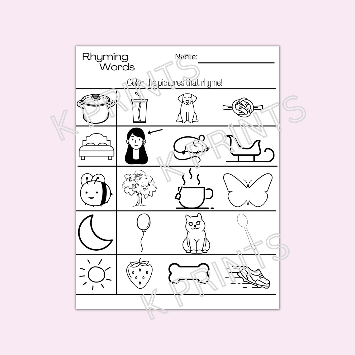 60 Summer Fun Kindergarten Worksheets, Math, Reading, Writing, Rhyming ...