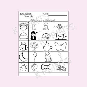 60 Summer Fun Kindergarten Worksheets, Math, Reading, Writing, Rhyming ...