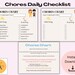Chores Daily Checklist, Morning/evening, Jobs List, Pdf., Instant ...