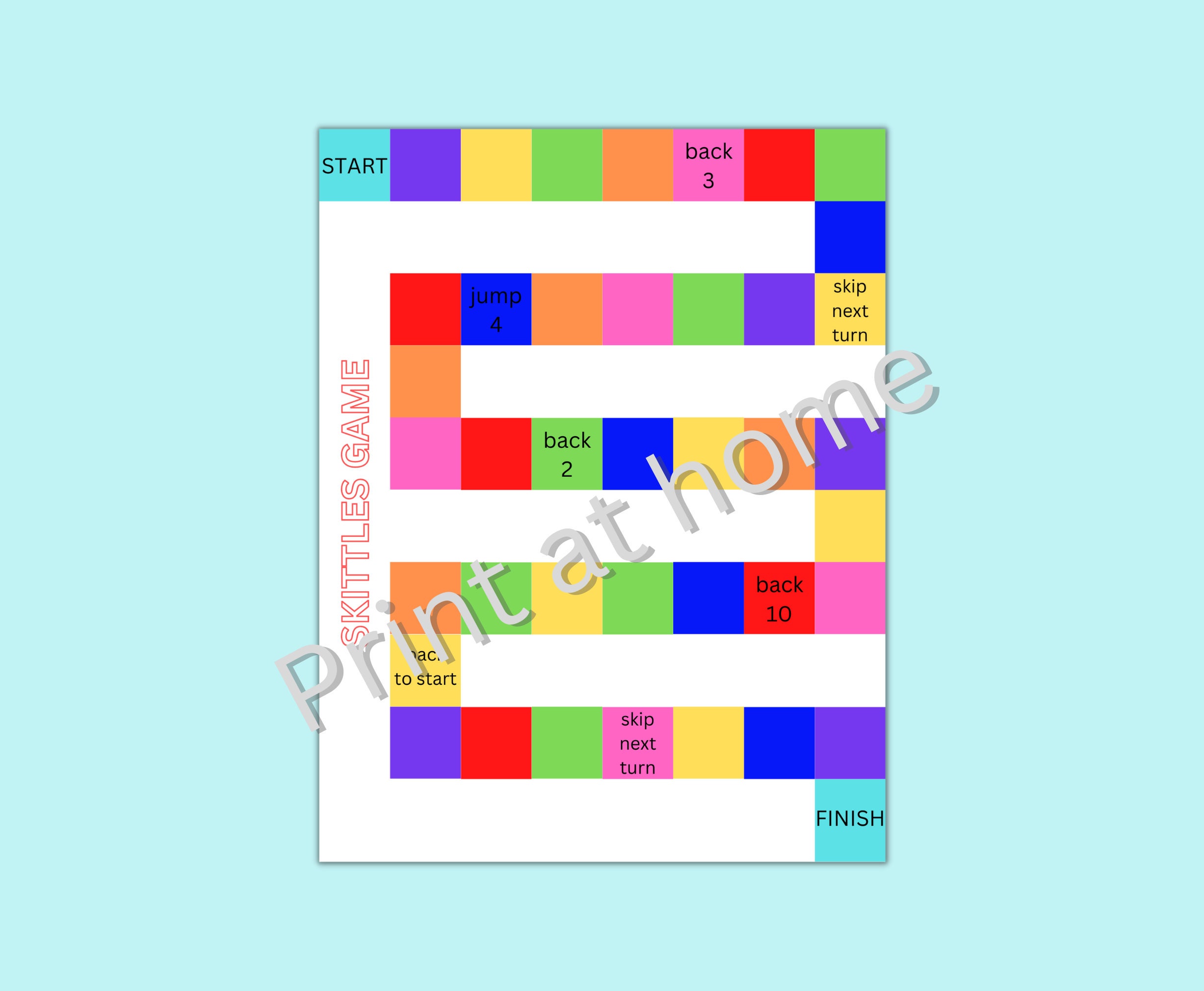 Skittles Boardgame Activity - Etsy