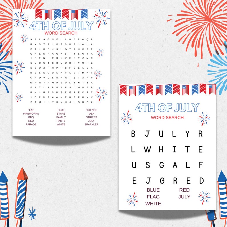 10 FUN 4TH OF JULY Worksheets, Coloring Pages, Writing Pages, Counting ...