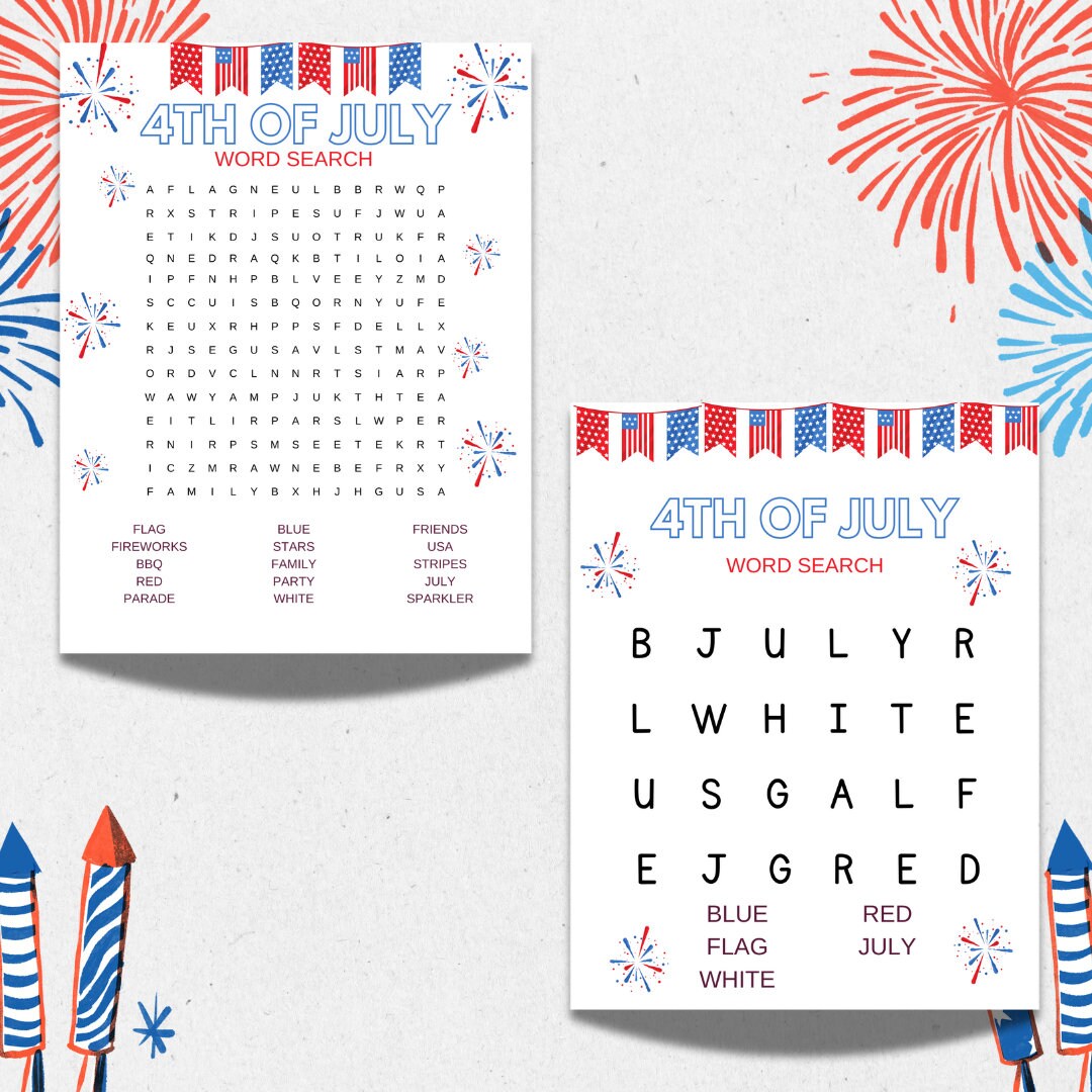 10 FUN 4TH OF JULY Worksheets, Coloring Pages, Writing Pages, Counting ...